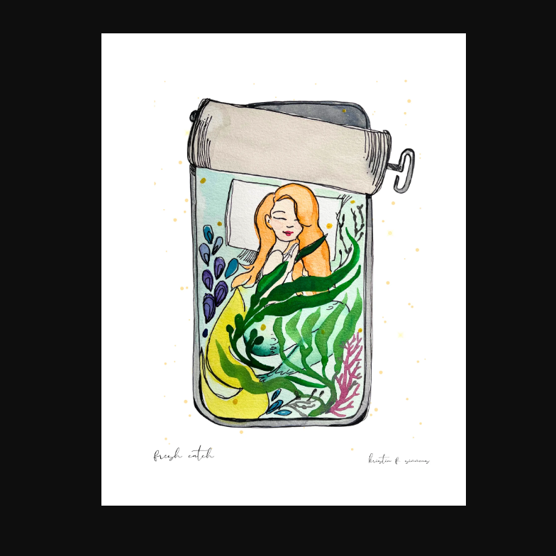 Tinned Fish Mermaid · 5x7 Fine Art Print · Kristin Simmons – Heritage ...