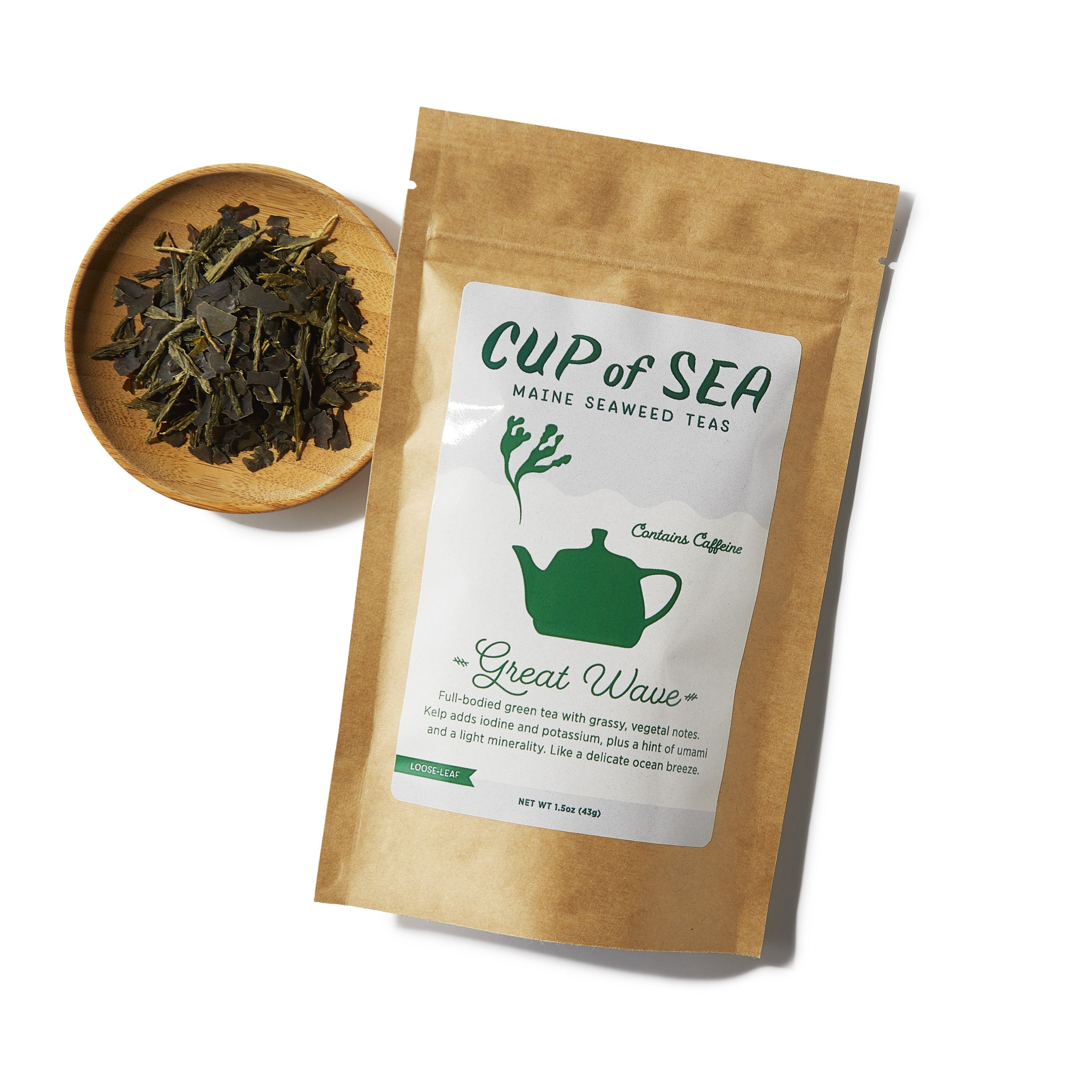 Great Wave · Sencha Green Tea & Kelp · Maine Seaweed Tea by Cup of Sea