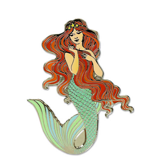 Red-Head Mermaid Enamel Pin – Heritage Seaweed