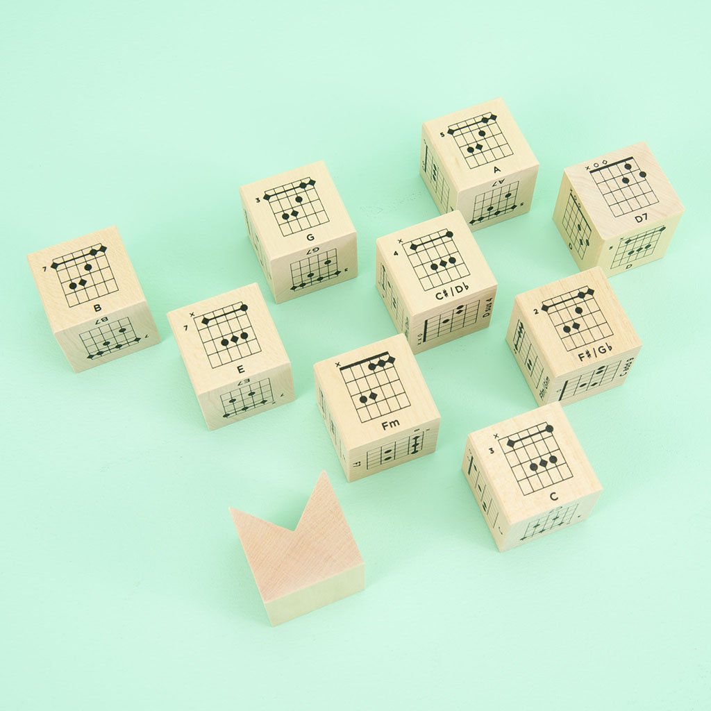 Ukulele Chord Cubes · Wood Blocks | Heritage Seaweed
